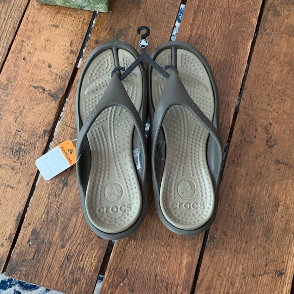 CROCS | Shoes | Crocs Athens Ii Flip Flops Unisex Tan Brown Nwt | Poshmark
